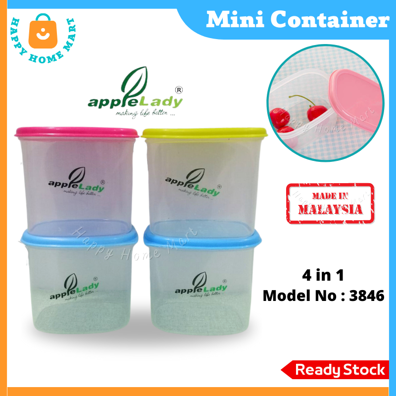 AppleLady 4 In 1 Mini Container 3846 Oval Shape Storage Box Condiment ...