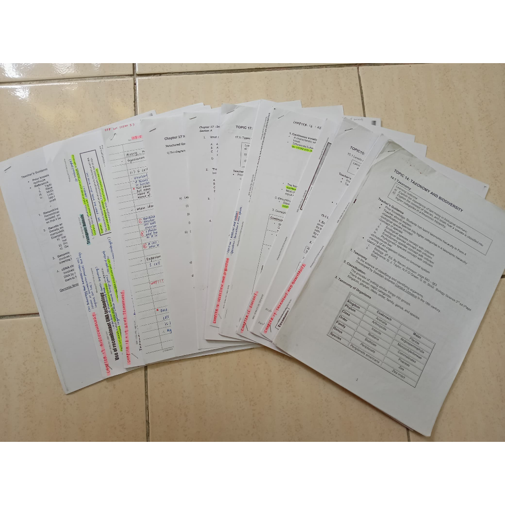 STPM Biology Semester 3 Full Notes stpm/sem3/biology | Shopee Malaysia