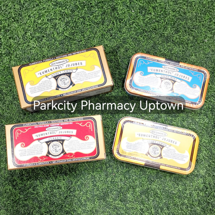 Hudson's Eumenthol Jujubes - Tin 50g ( Classic / Fresh Mint / Honey ...