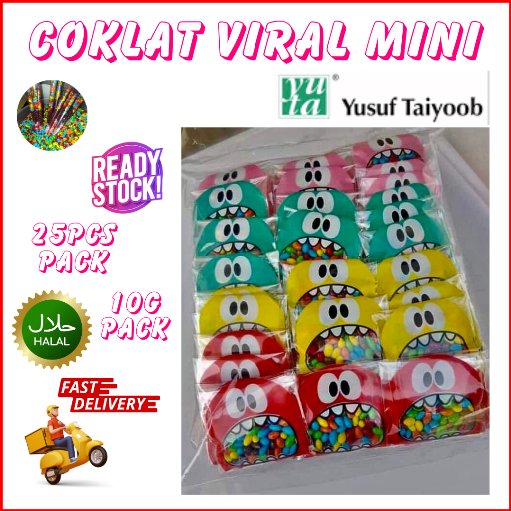 COKLAT VIRAL MINI (25pcs/10g) Doorgift Gift Goodies Snack Kuaci Birthday Murah Chocolate ...