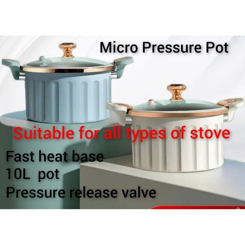 8L/ 10L Big Capacity Non Stick Micro Pressure Soup Pot Multifunctional ...