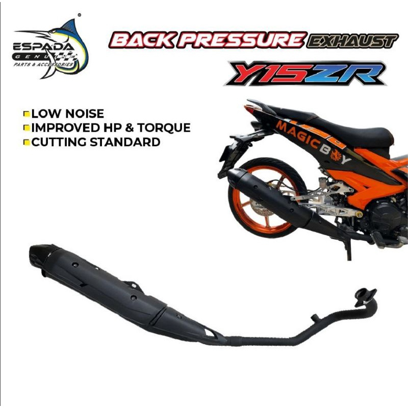 ESPADA YAMAHA Y15ZR Y15 V1 V2 STANDARD CUTTING RACING 32MM BACK PRESSURE EXHAUST PIPE / EKZOS ...