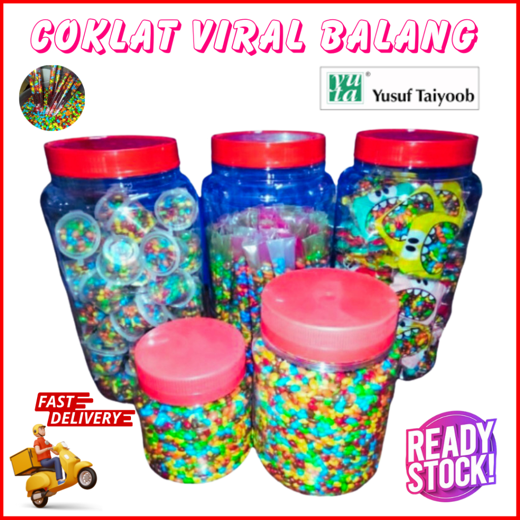 COKLAT KUACI VIRAL BALANG/Botol Candy Yusuff Taiyoob Snack Doorgift ...