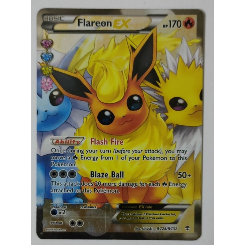 Flareon EX - RC28/RC32 - Full Art Ultra Rare (Generations Singles ...