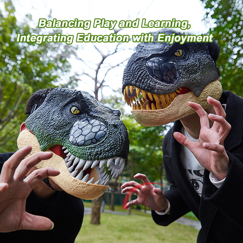 Children Dinosaur Mask Halloween Tyrannosaurus Rex Cosplay Realistic ...