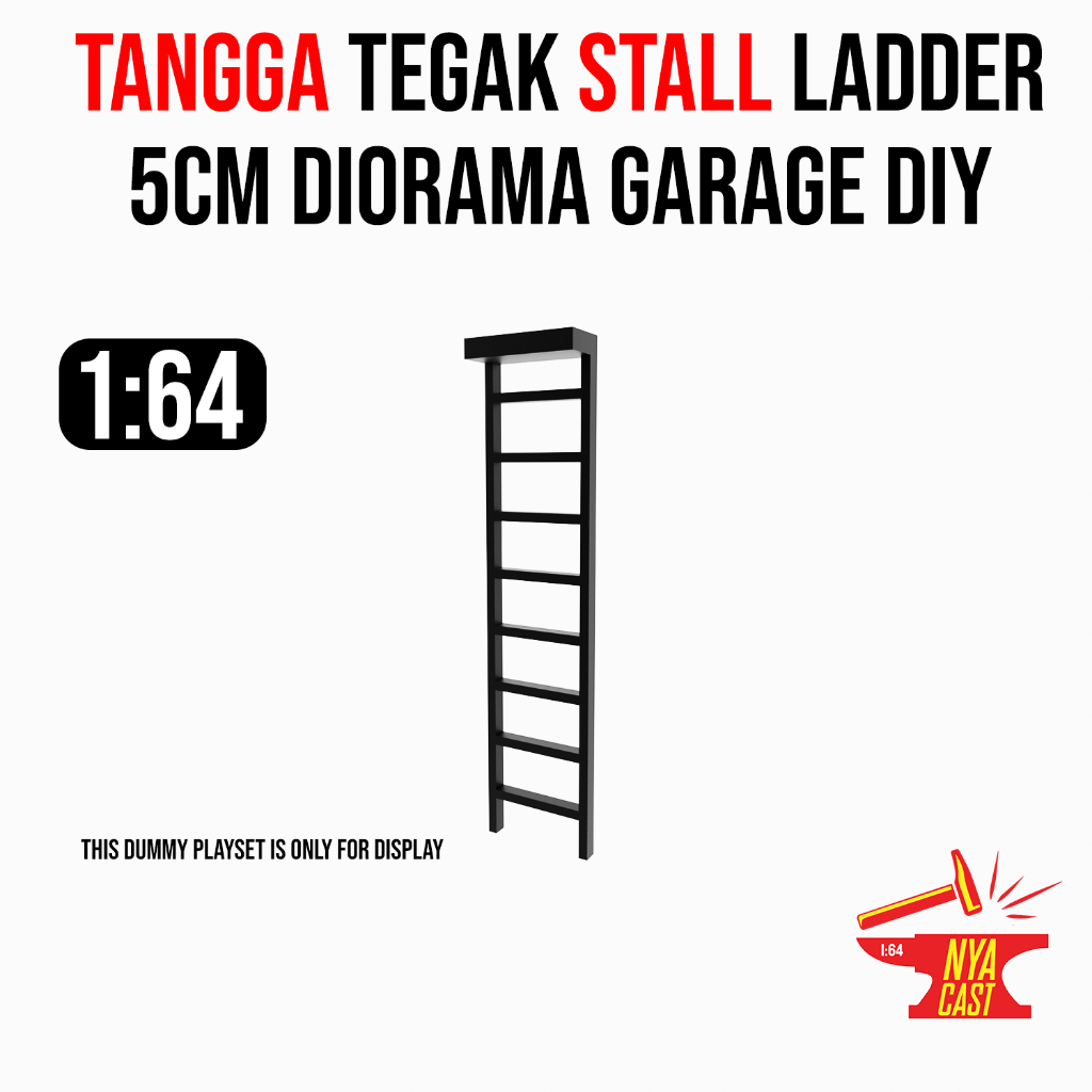 Tangga Tegak Stall Ladder Platform Stairs 1/64 Diorama DIY Diecast ...