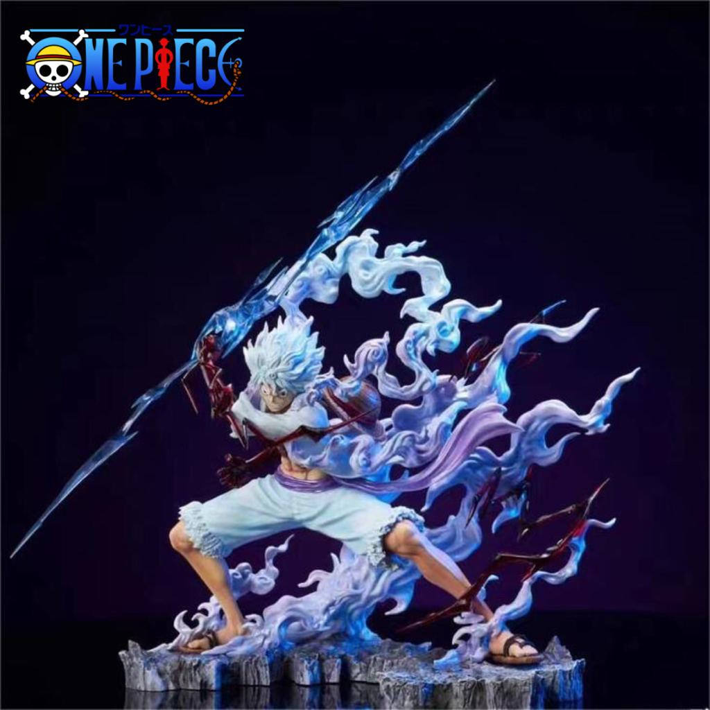 One Piece Monkey D. Luffy Gear 5 Wink GK with Moon LED Light 28cm Action Figure Decoration ...