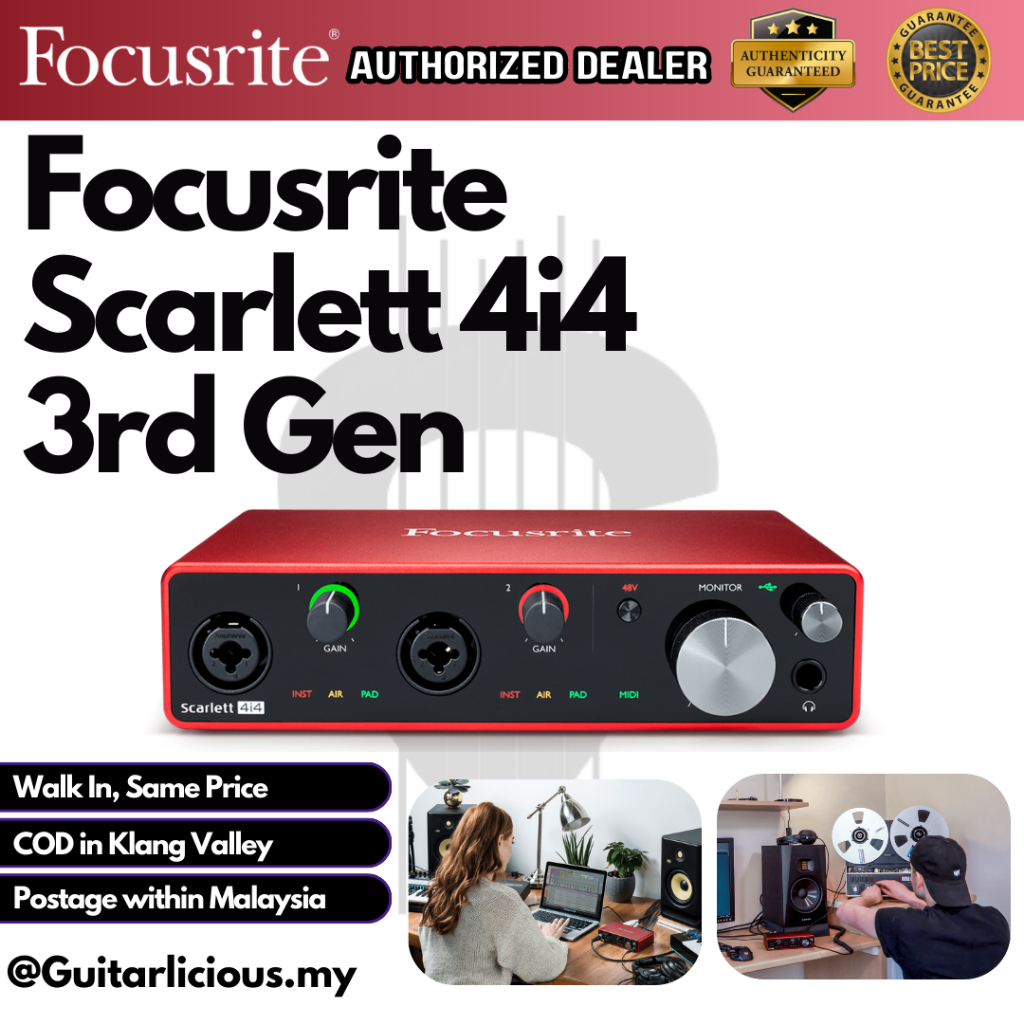 Focusrite Scarlett 4i4 (3rd Generation) USB Audio Interface | Shopee ...