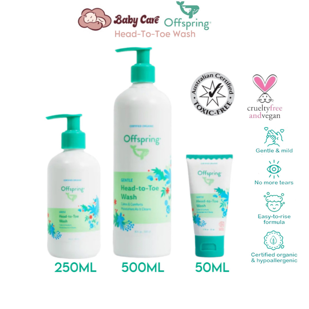 Offspring Premium Organic Gentle Head-To-Toe Wash (50ml, 250ml, 500ml ...
