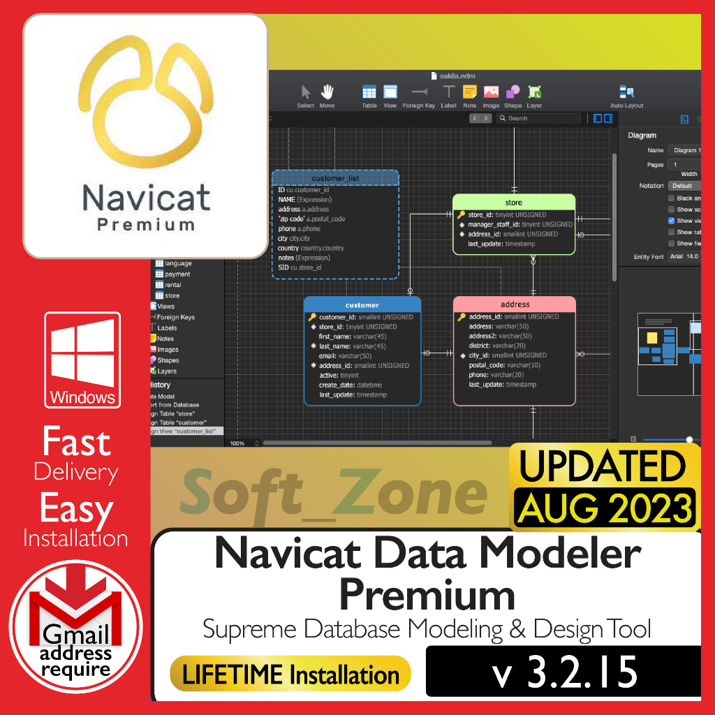 Navicat Data Modeler 3.2.15 - Supreme Database Modeling and Design Tool [WINDOWS x64] - Digital ...