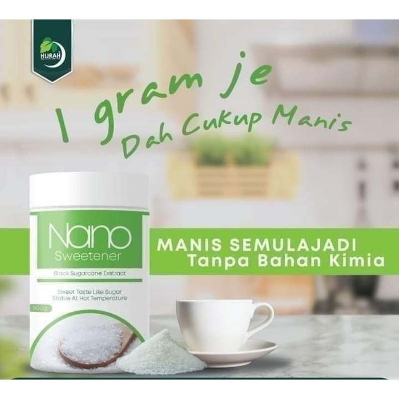 HIJRAH Low Sugar Nano Sweetener pengganti pemanis gula *Ekstrak Tebu ...
