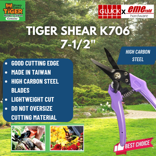TIGER K 706 PRUNING SHEAR GUNTING POTONG DAHAN K706# | Shopee Malaysia