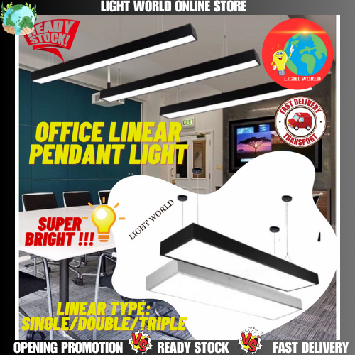 🔥Office Pendant Light🔥 4FT LEDT8 Linear Light Casing Kalimantang Tube ...
