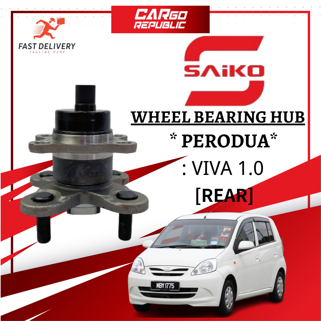 Perodua Viva Rear (Belakang) Saiko Wheel Bearing hub With ABS Sensor ...