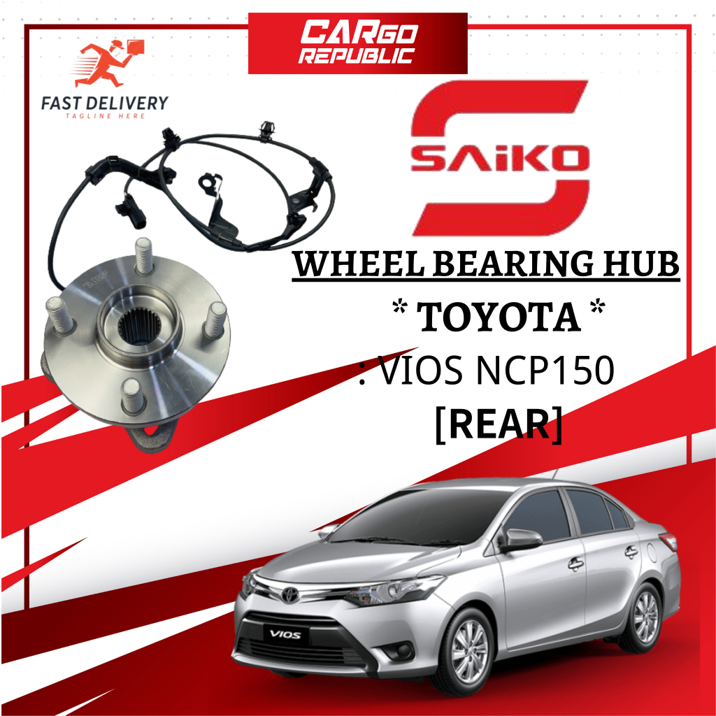 Toyota Vios Ncp150 Rear (Belakang) (Left / Right) Saiko Wheel Bearing ...