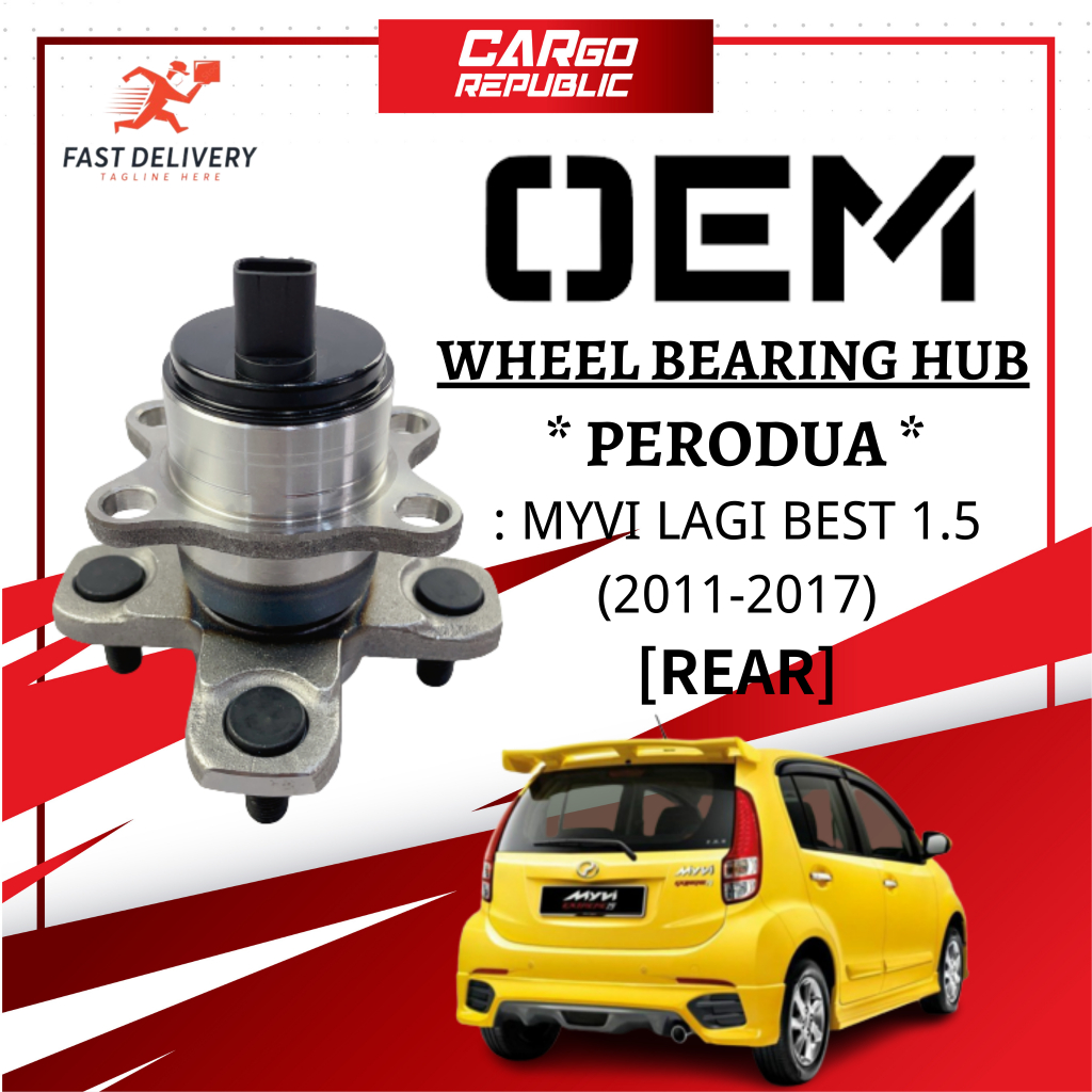 Perodua Myvi Lagi Best (2011-2017) Rear (Belakang) Wheel Bearing hub ...