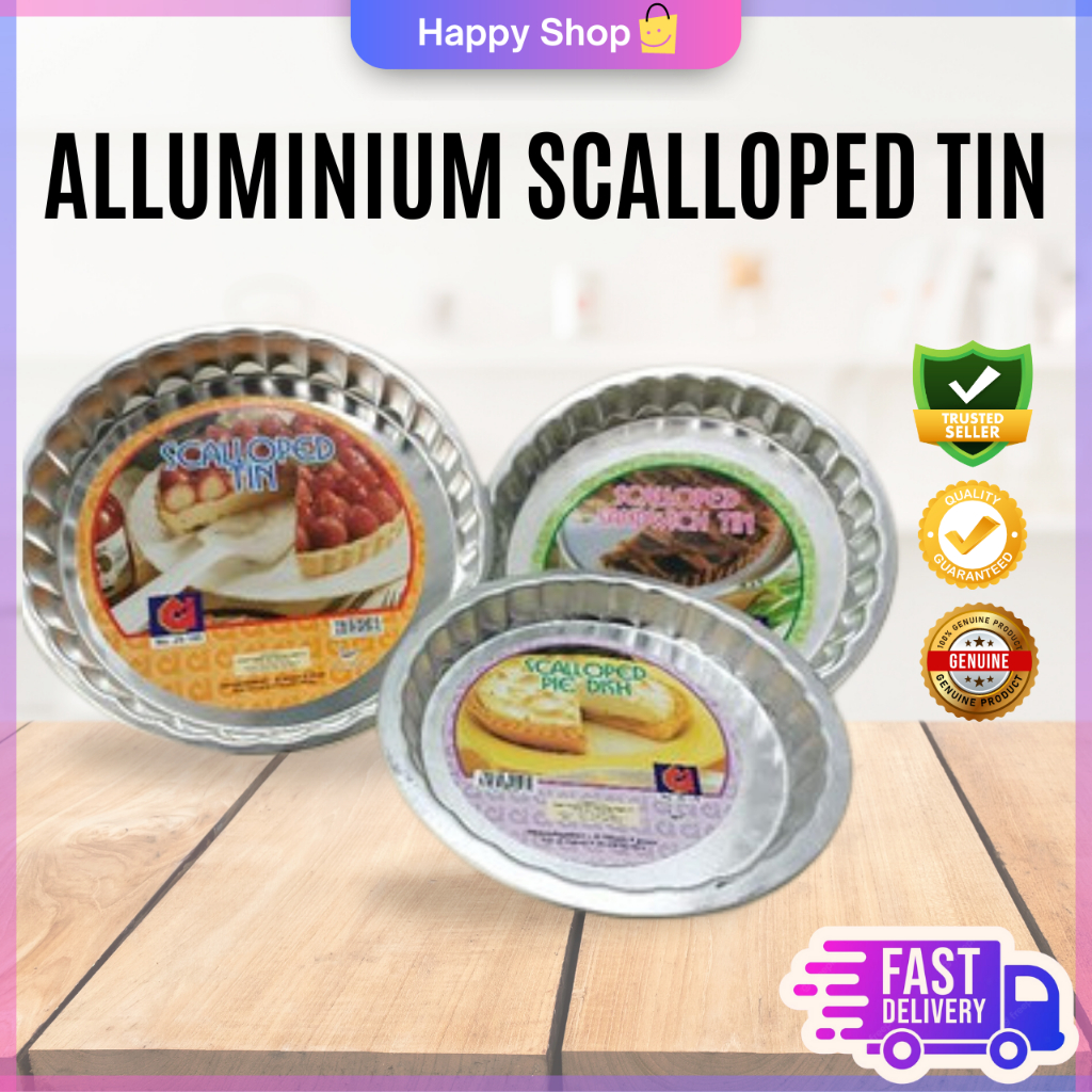 Pure aluminium cake tin (round shallow fluted) | Shopee Malaysia