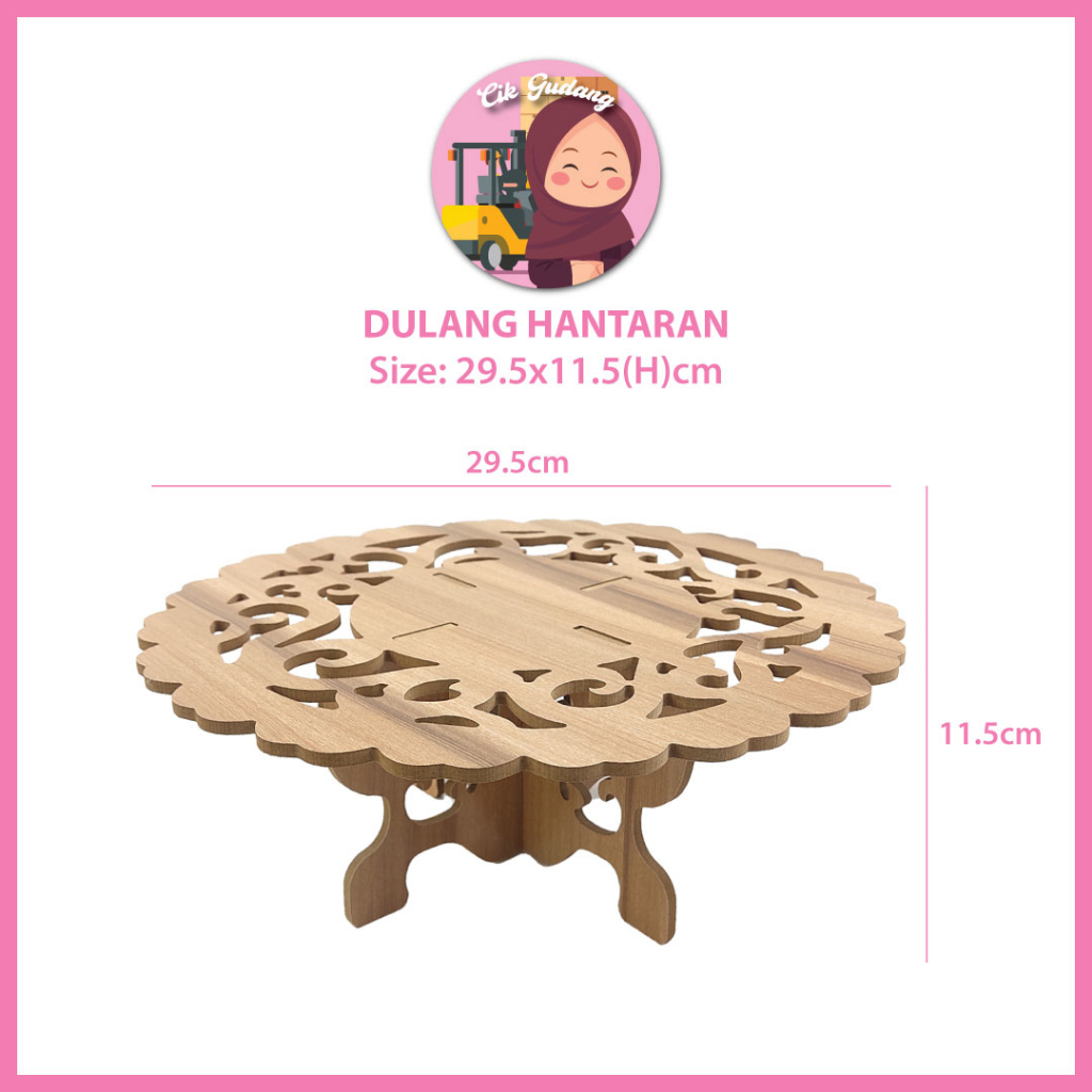 DULANG HANTARAN Perkahwinan Kayu / Wooden Gift Tray Round / Kahwin ...