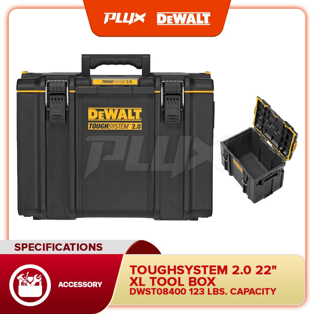 DEWALT TOUGHSYSTEM 2.0 Extra Large Tool Box DWST08400 22 inch with 56KG ...