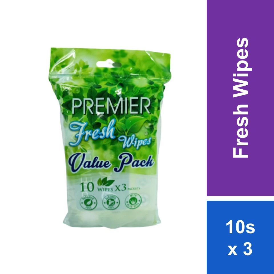 Premier Fresh Wipes Value Pack (10's x 3packs) | Shopee Malaysia