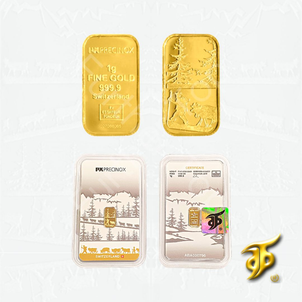 Gold Bar ( 1g ) 999.9 PX Swiss LBMA - LA POYA【Emas｜足金牌｜小金条】 | Shopee ...