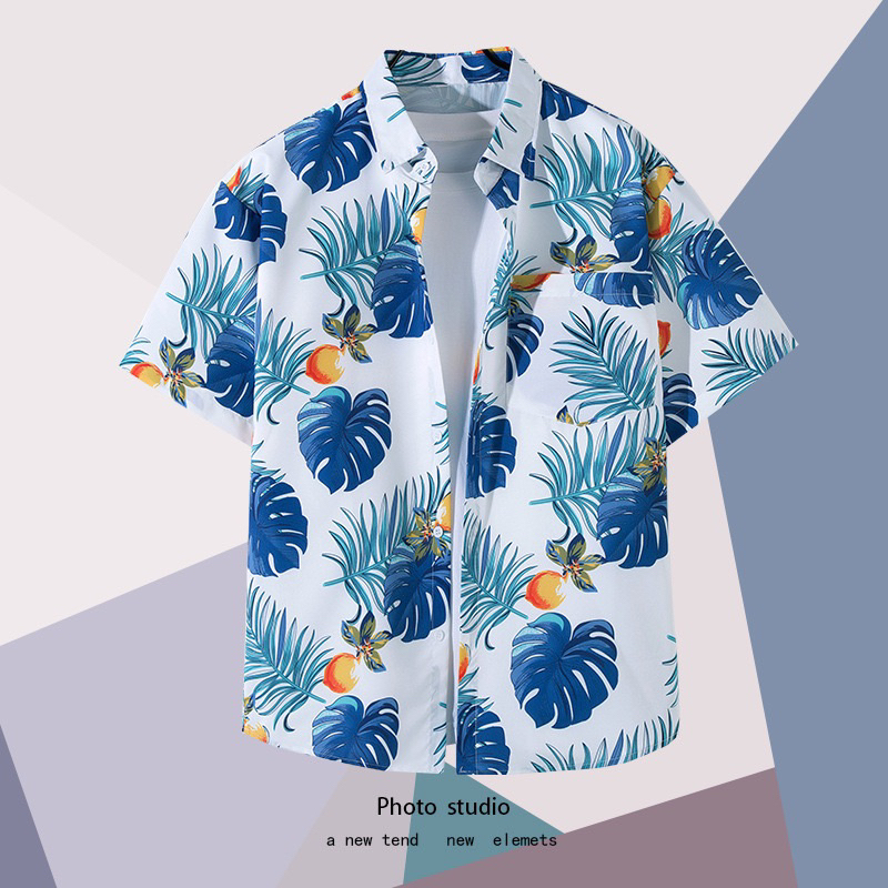 READY STOCK🇲🇾Men Women Beach T-shirt Hawaii lelaki Bunga Raya pantai ...