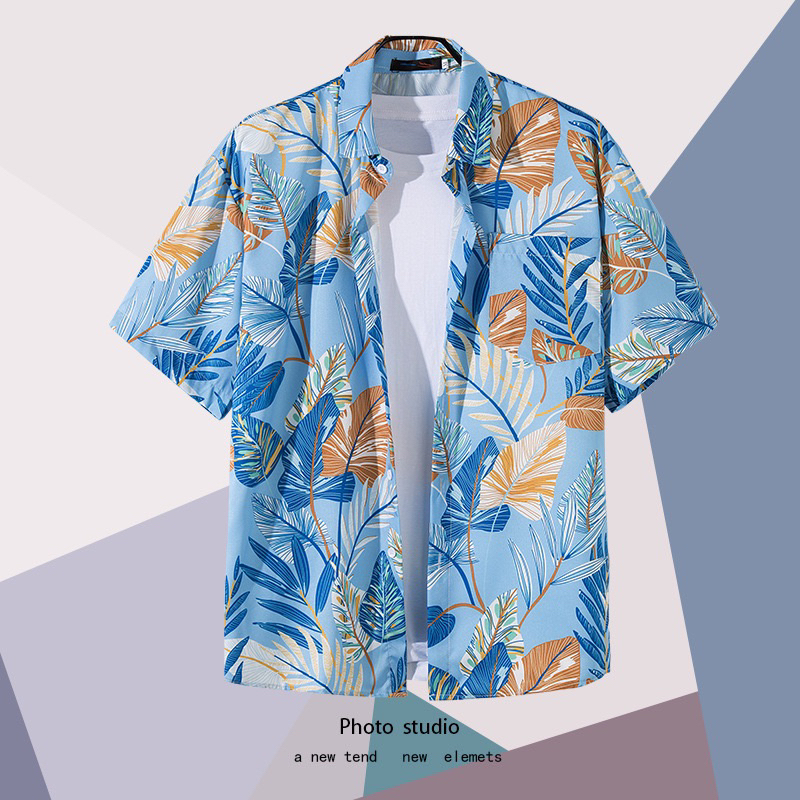 READY STOCK🇲🇾Men Women Beach T-shirt Hawaii lelaki Bunga Raya pantai ...