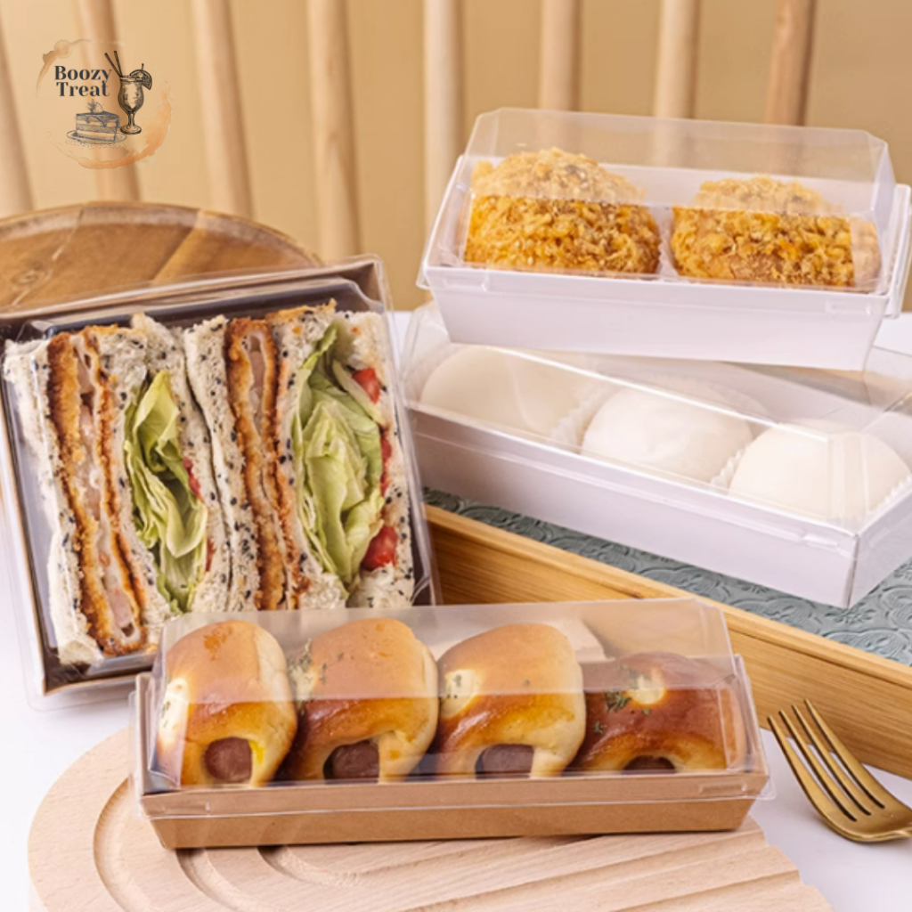 Boozy Treat - Ready Stocks! Disposable Kraft/White Paper Rectangle Cake ...