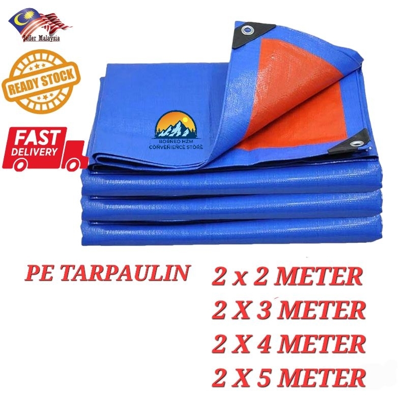 🔥Ready Stock🔥Canvas waterproof orange blue canvas canopy 2x2 meter,2x3 ...