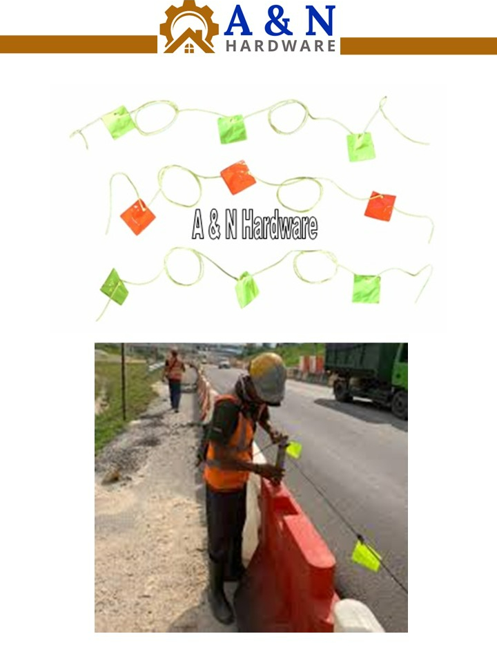 50M Reflective String / Reflector Safety Traffic Cone Working Road ...