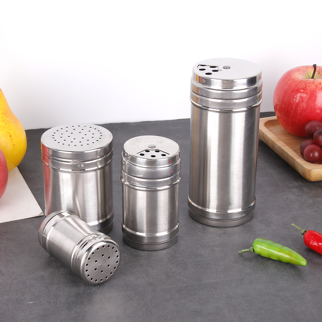 Stainless Steel Seasoning Can Bottle Condiment Container Canister Salt ...
