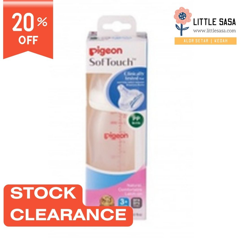 Pigeon SofTouch Wide-Neck Nursing PP Bottle (240ml/8oz) (stock clearance) | Shopee Malaysia