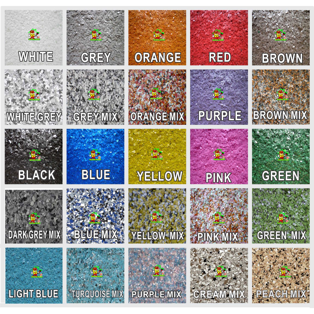1KG PROMOSI ( 1KG COLOUR FLAKE ONLY ) USE FOR EPOXY COATING TOILET ...