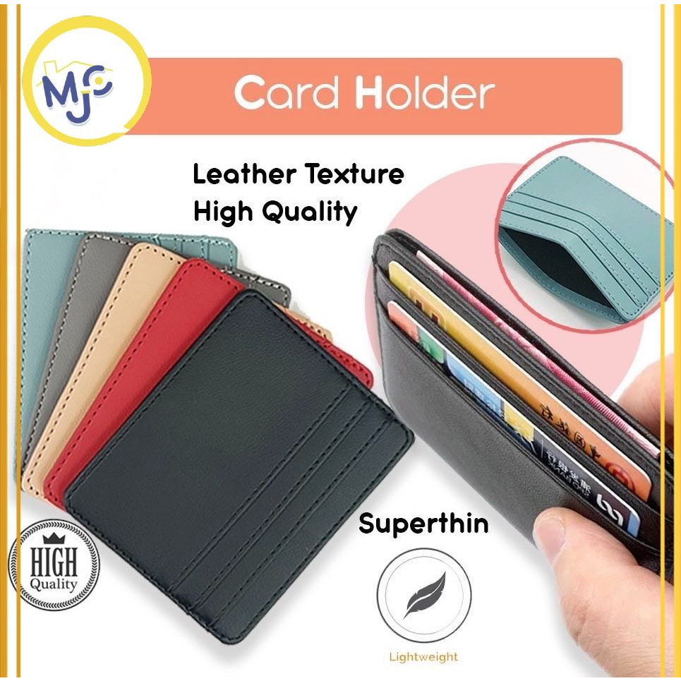 Ultra-thin Card Holder Wallet RFID PU Leather Fashion Purse Protected ...
