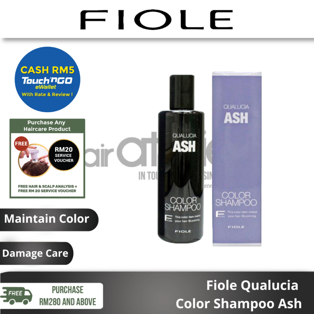 FIOLE QUALUCIA Color Shampoo Ash 250ml - Maintain Hair Color | Shopee ...