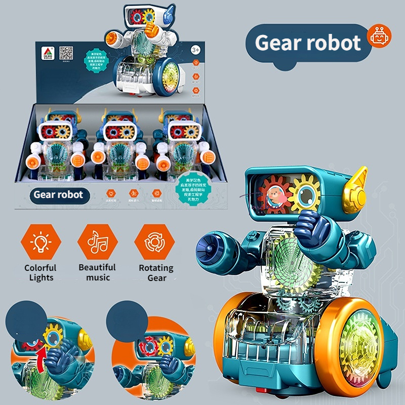 Walking Robot Toy with Light Sound Dancing Singing Gear Robot Toys ...