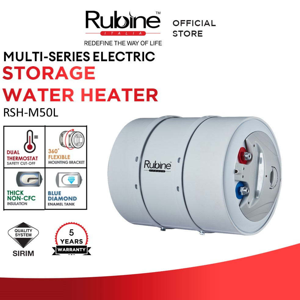 RUBINE Multi-Series RSH-M50L Electric Storage Water Heater (30L ...
