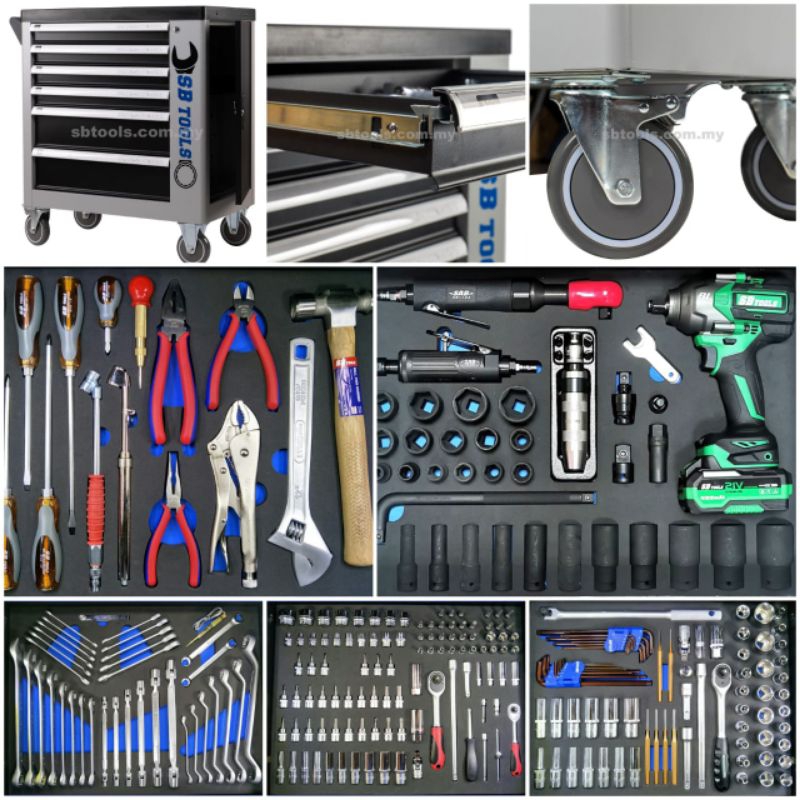 SB Tools 280Pcs Cabinet Tool Set With High Toque Cordless Impact Wrench ...