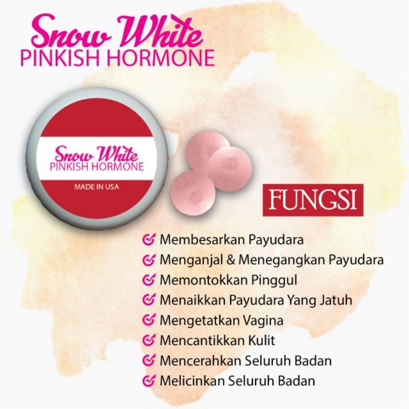 Pil Besar payudara dan pingul Snow white pink pinkish Hormone | Shopee ...