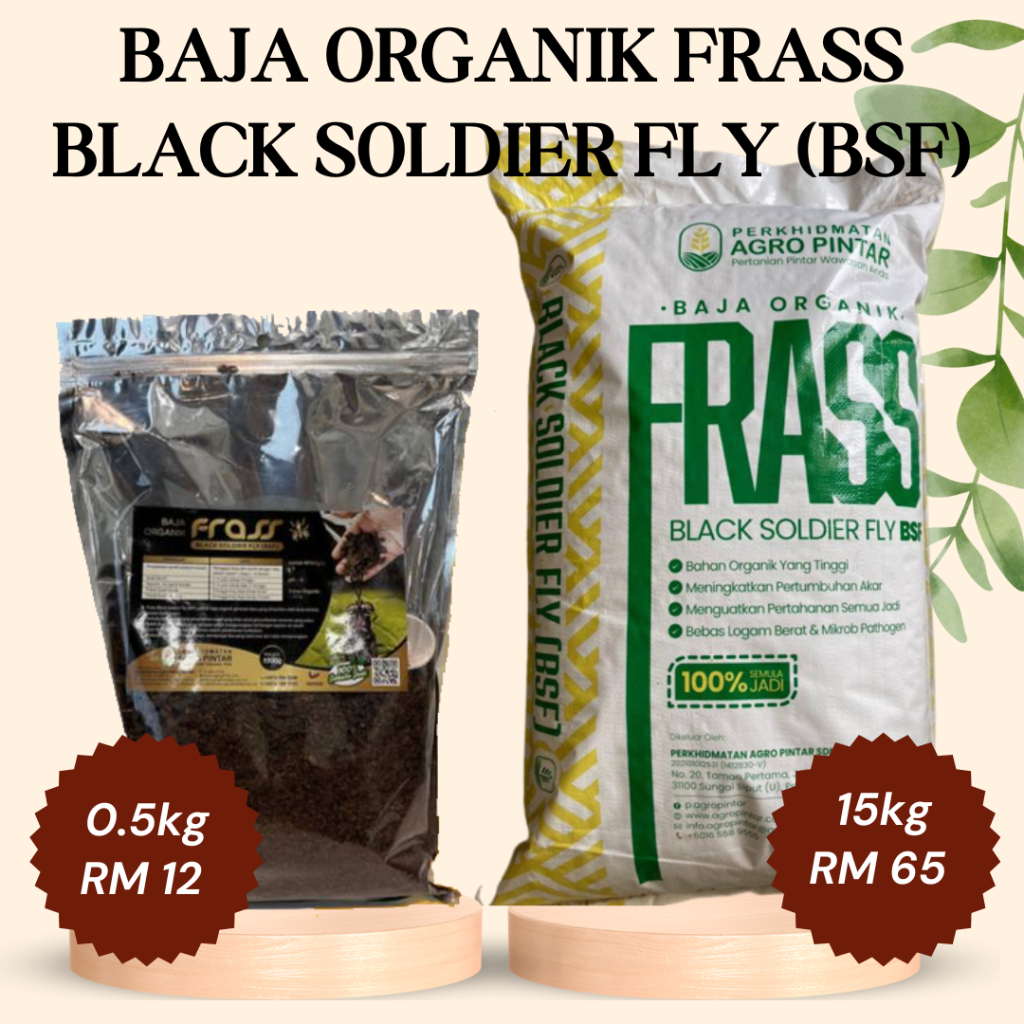 Baja Organik Frass Black Soldier Fly (BSF) 0.5kg & 15kg / Organic ...