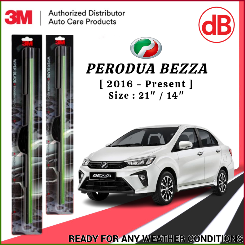 3M Wiper Blades - Perodua Bezza 2016 - LATEST (21"/14") | Shopee Malaysia