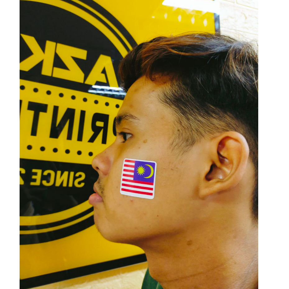 Sticker pipi bendera malaysia dan negeri2 A5 (40pcs) , sticker merdeka ...