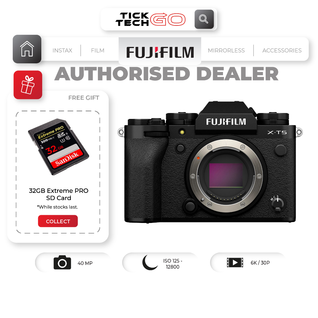 FUJIFILM X-T5 Mirrorless Digital Camera (Body / Kit) | Shopee Malaysia