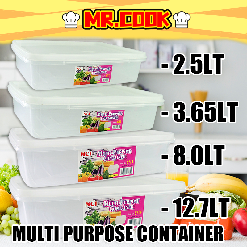 [MR.COOK] Bekas Food Container Multi-Purpose Container Rectangular Food ...