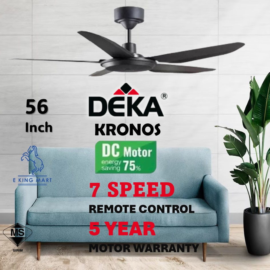 [FREE SHIPPING] DEKA KRONOS DC Ceiling Fan F5DC Remote 7 + 7 speed 5 ...