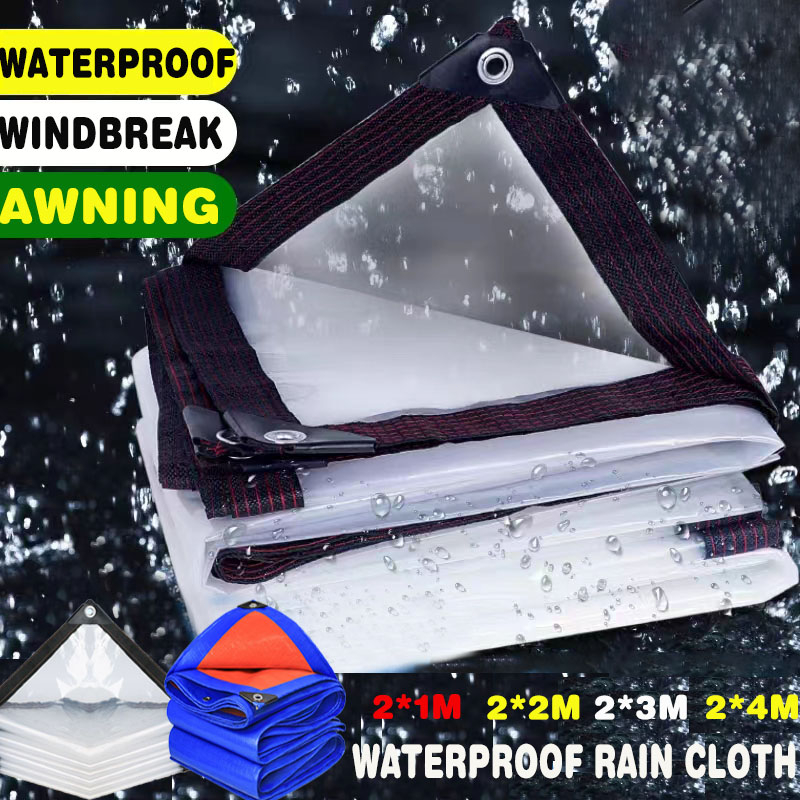 PE Tarpaulin Transparent Thickening Rainproof Cloth Garden Balcony ...