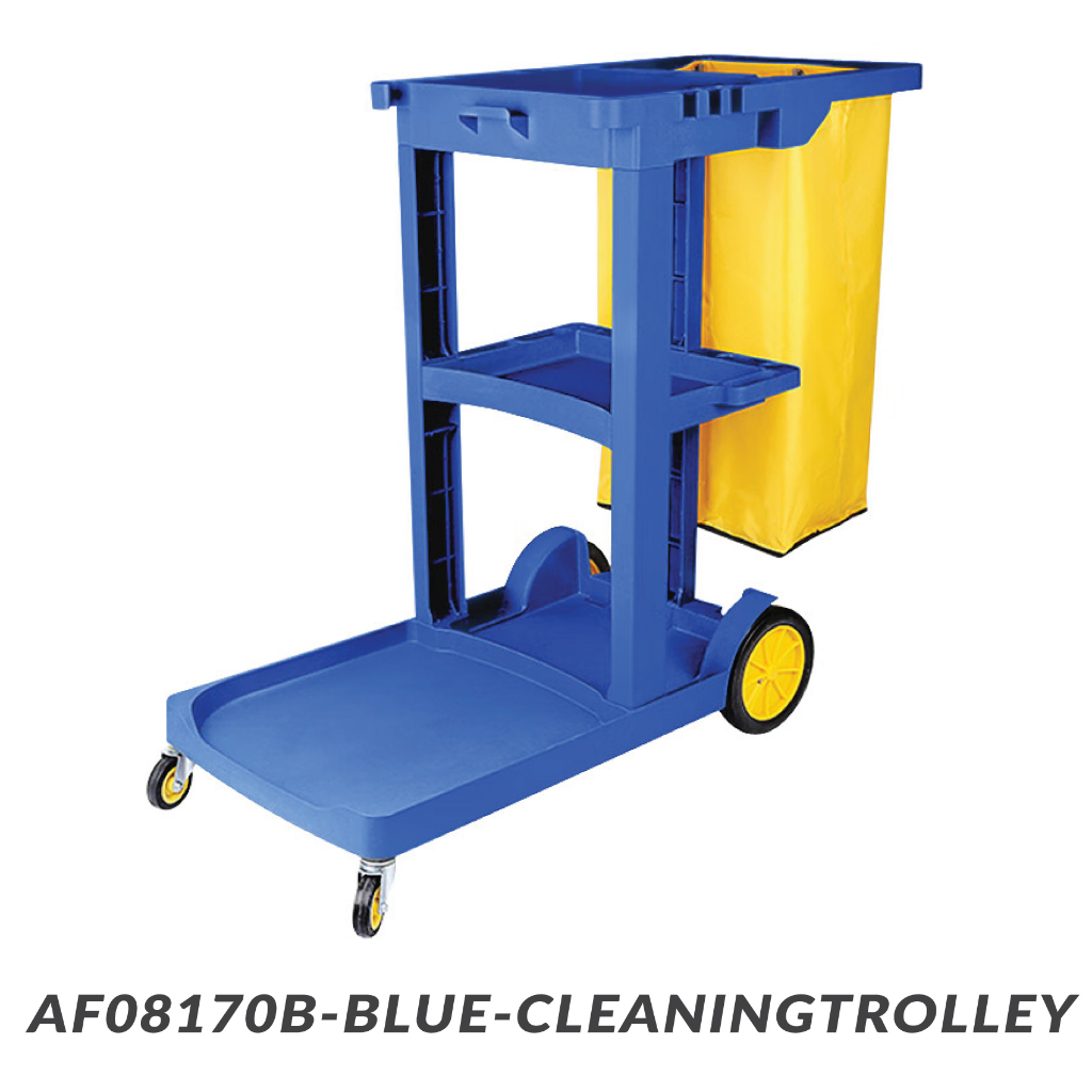 Heavy Duty Cleaning Trolley with Mop Broom Holder Multi Purpose ...