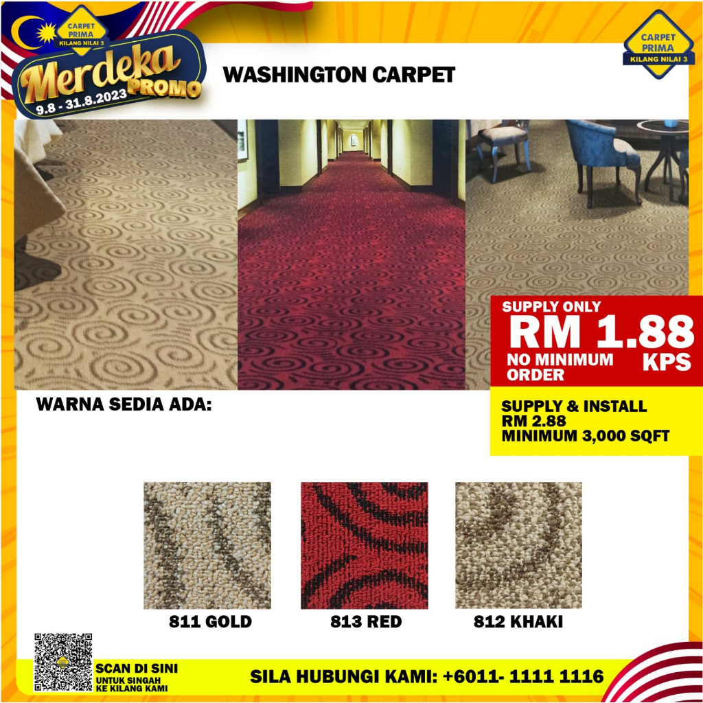 [READY STOCK] WASHINGTON CARPET ROLL CARPET OFFICE CARPET HOTEL CARPET ...