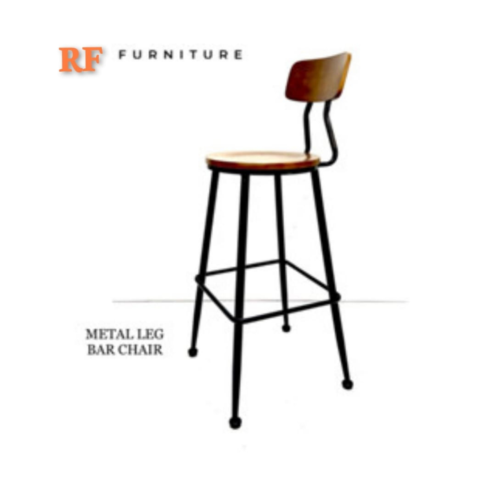 Bar Chair/Metal Leg Bar Chair/Kerusi Bar/RF FURNITURE METAL LEG BAR ...
