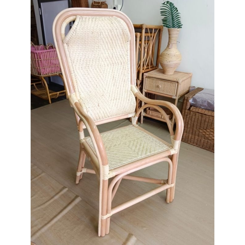 [The Rattan House] GRAND Large Manau Rattan Armchair with High Head ...